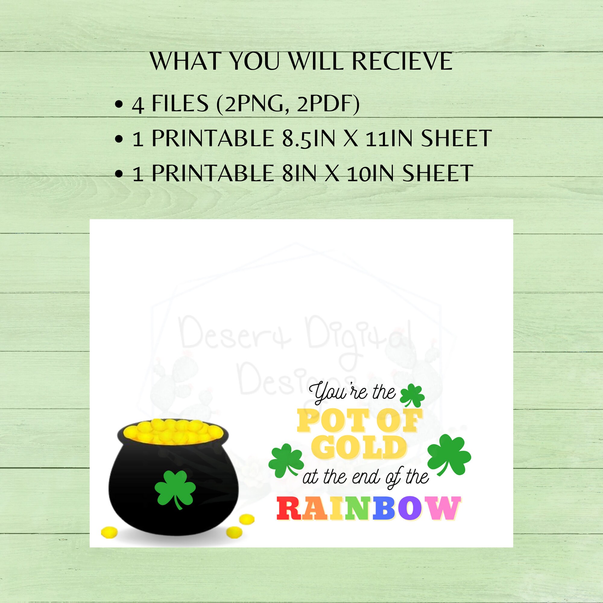 You're the Pot of Gold at the End of the Rainbow Printable Handprint ...