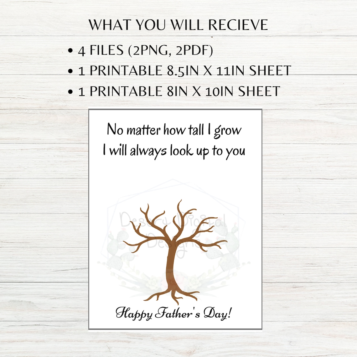 Printable Handprint Tree Art Father's Day Handprint Craft Grandfather ...
