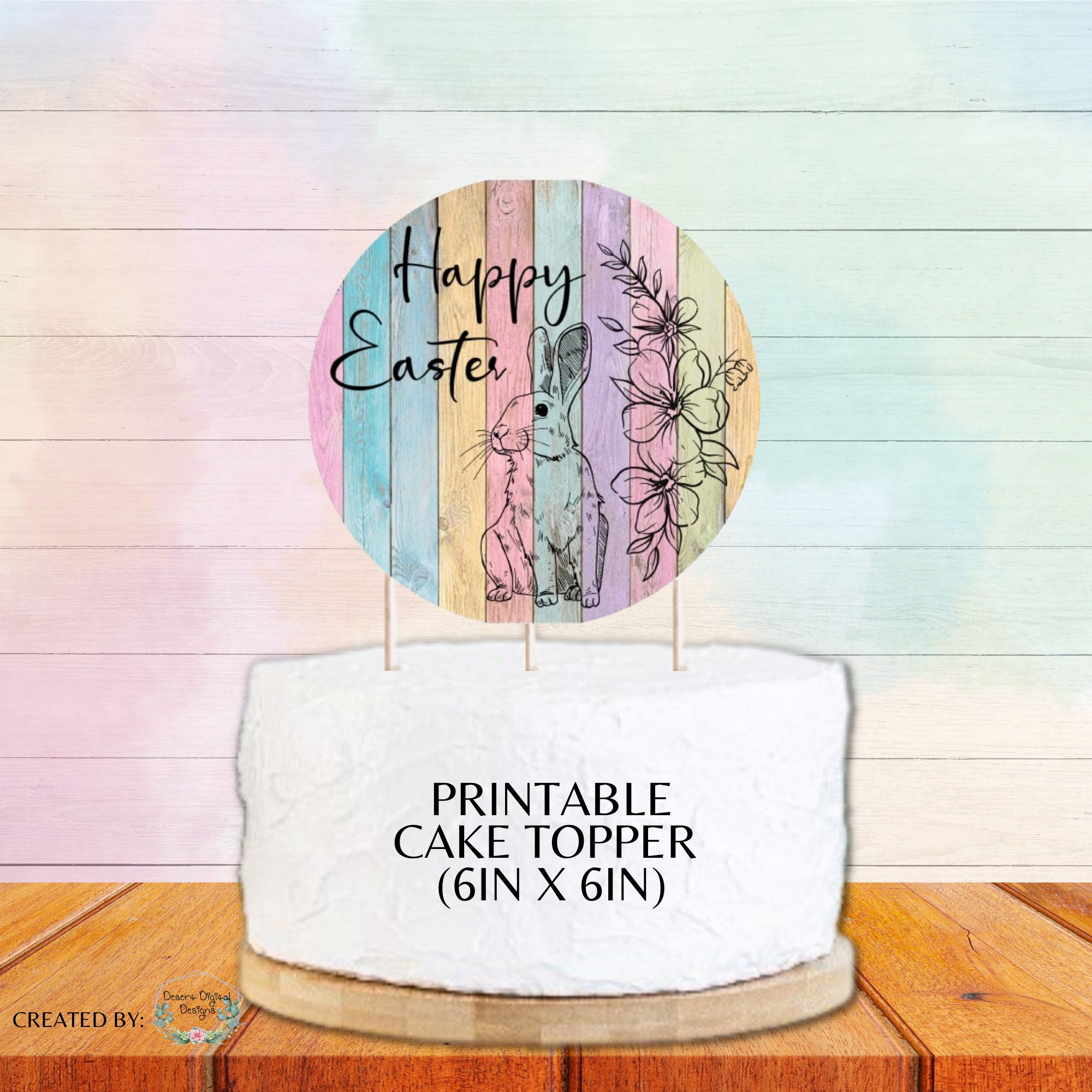 Easter Cake and Cupcake Toppers Printable Cake Topper 2 Printable ...
