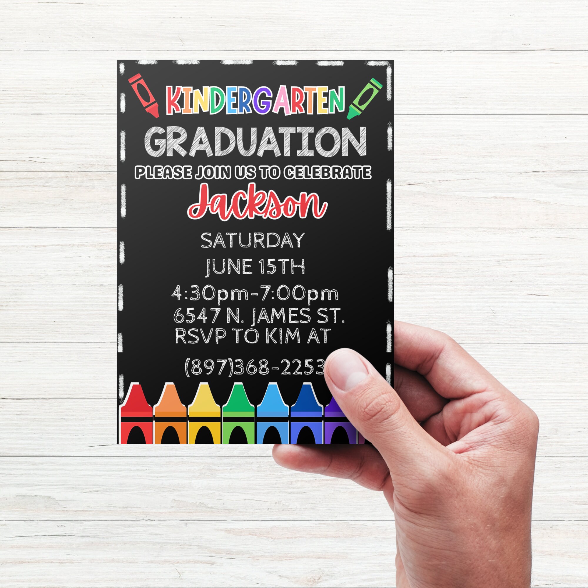 Pre-k to 5th Grade Graduation Invitation Printable 5th Grade Graduate ...