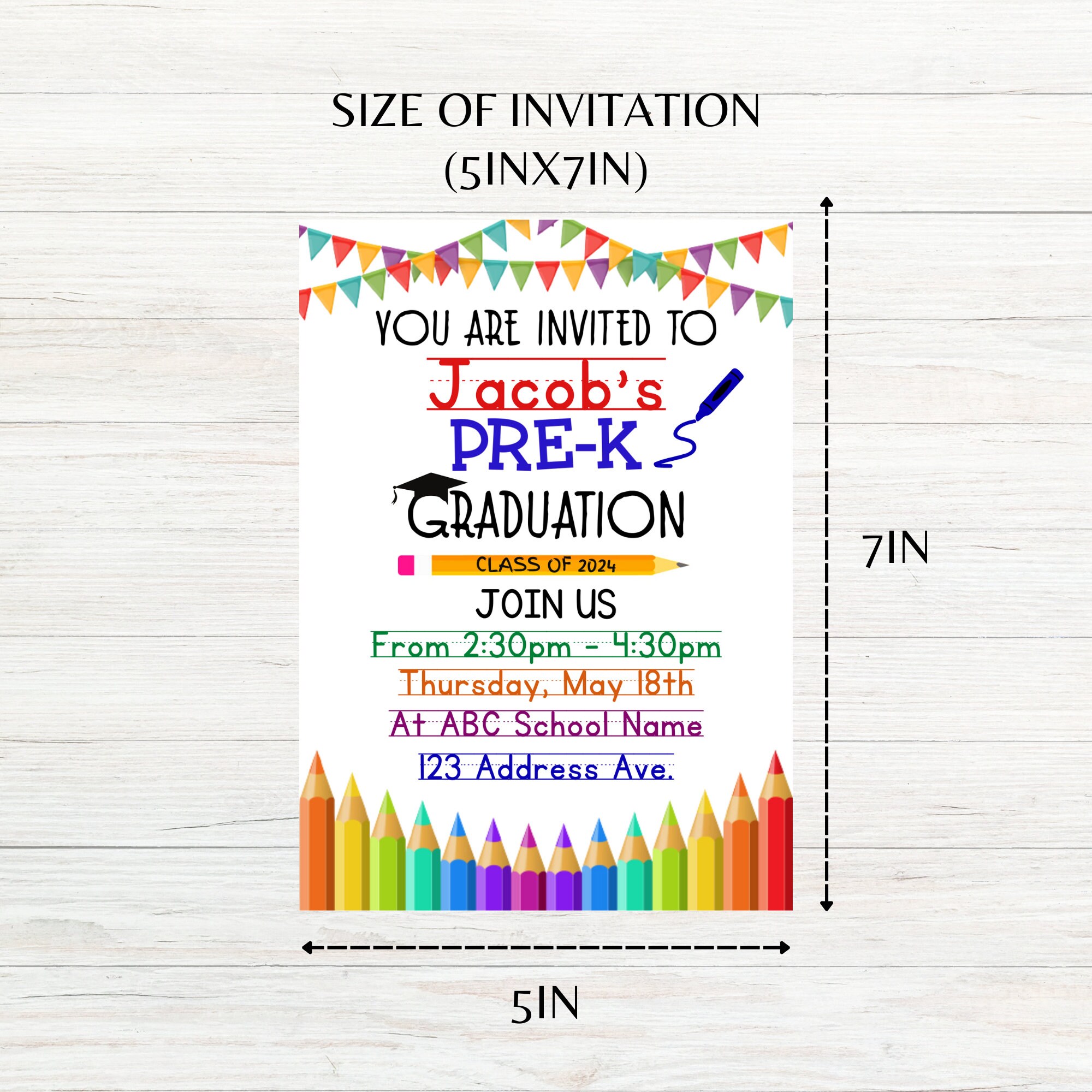 Preschool Editable Graduation Invitation Printable Prek Graduation ...