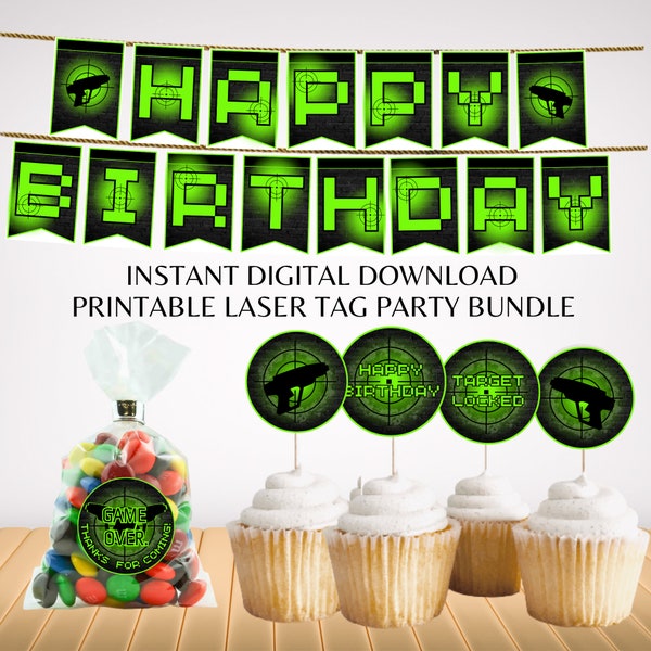 Laser Tag Cupcake Toppers - Etsy
