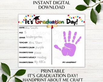Here I Come 1st Grade Kindergarten Graduation Handprint Craft Kids ...