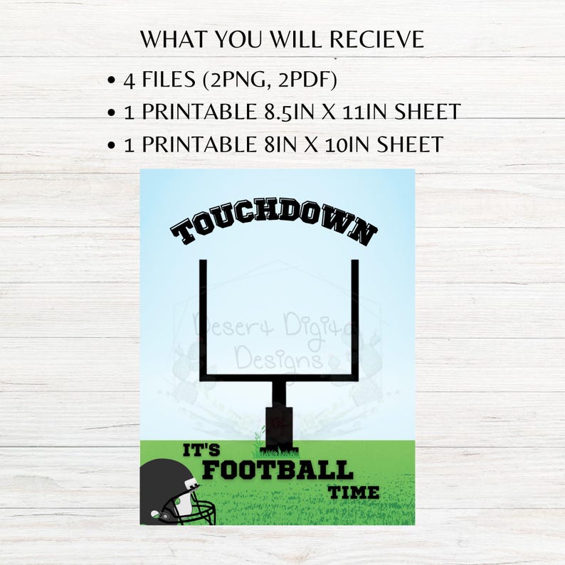 Touchdown It's Football Time Printable Handprint Art Classroom Kids ...