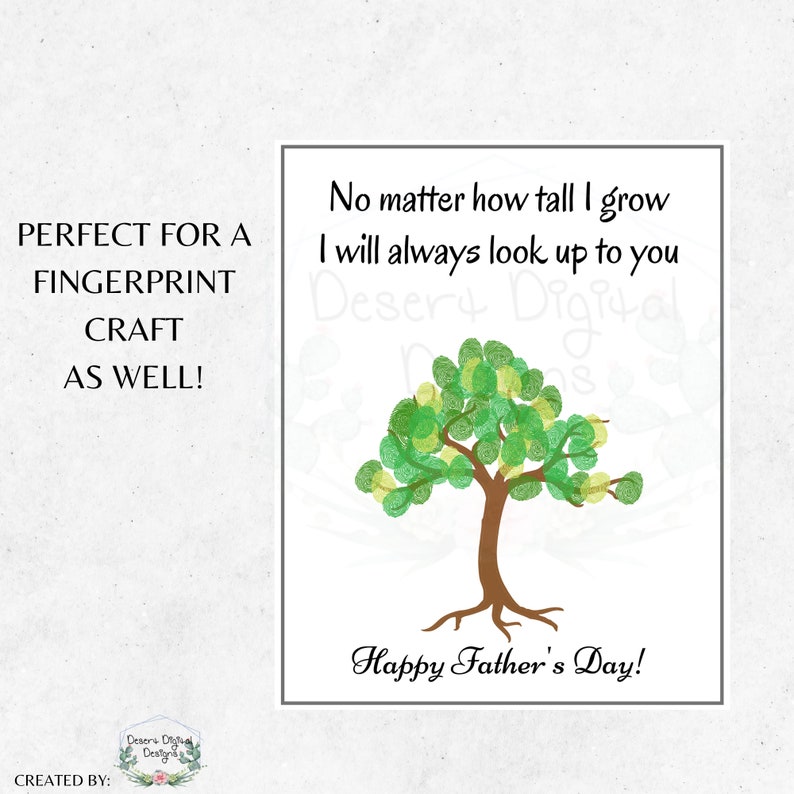 Printable Handprint Tree Art Father's Day Handprint Craft - Etsy