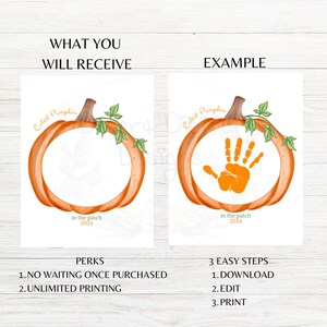 Cutest Pumpkin in the Patch Printable Handprint Craft Halloween 2024 ...