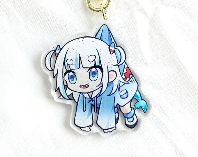 Gawr Gura Dangling Glitter Keychain [hololive] - Etsy