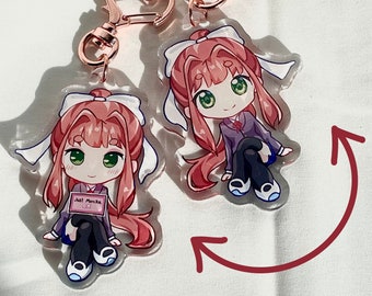 Doki Doki Literature Club Natsuki Plus double Sided 3.5 Acrylic Charm ...
