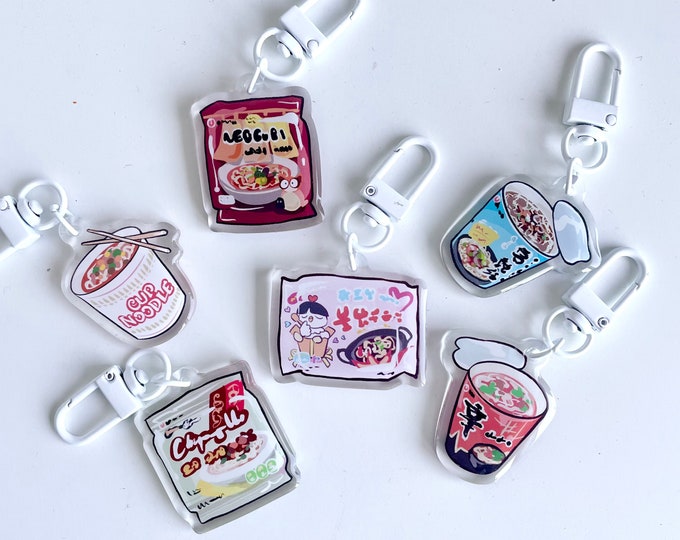 Instant Noodles Acrylic Charms - Etsy