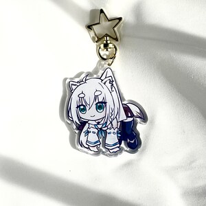 Fubuki Shirakami Dangling Glitter Keychain hololive - Etsy