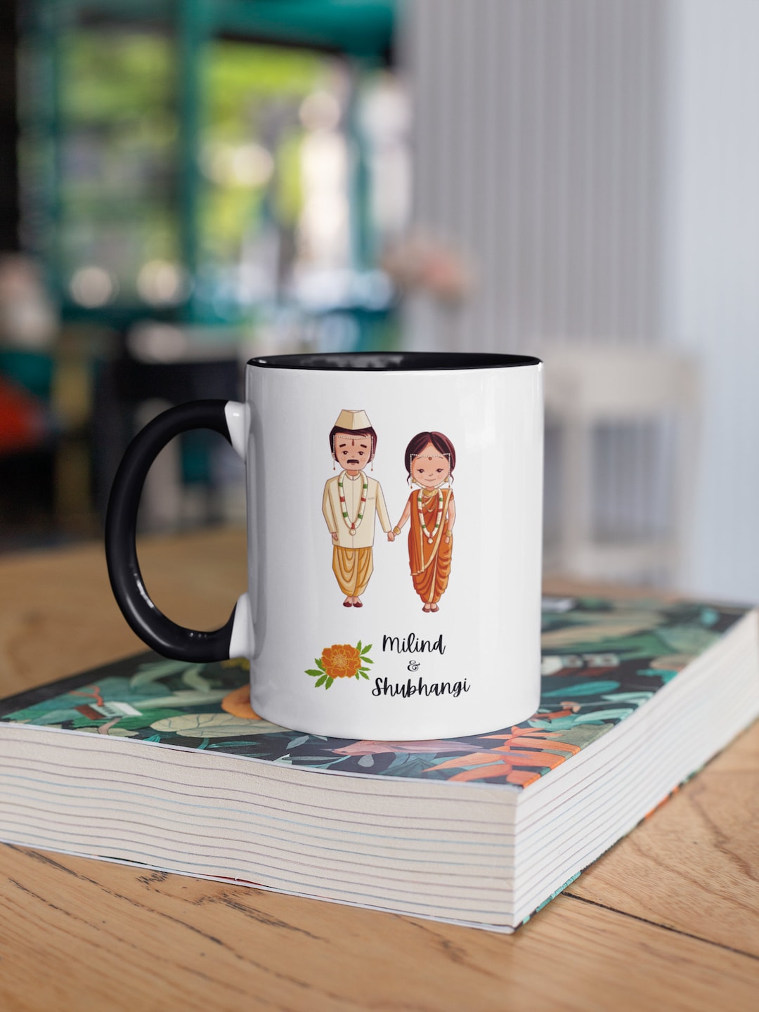 Wedding Mug, Marathi Couple Wedding Coffee Mug, Indian Wedding Day Mug ...
