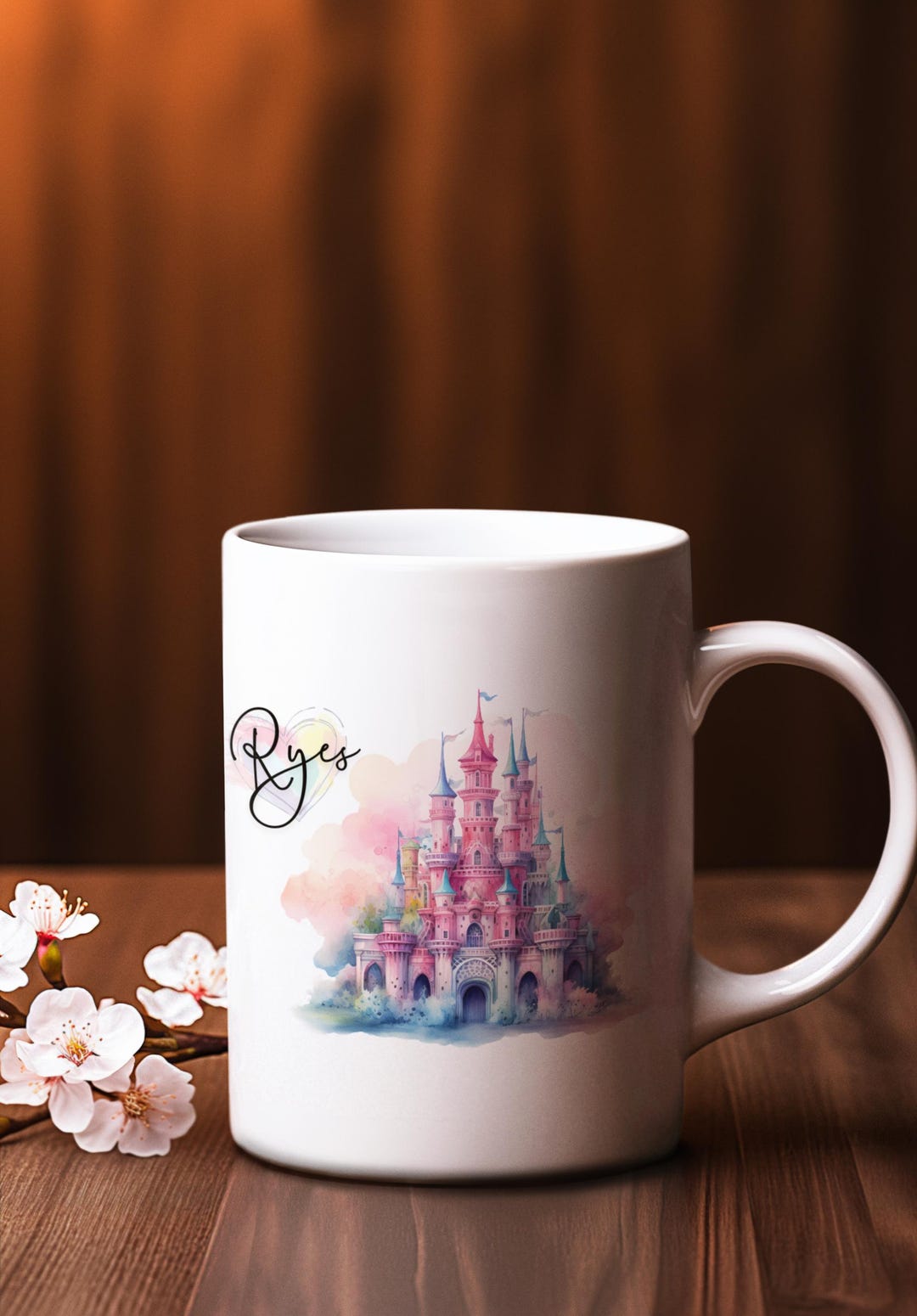 Personalized Castle Mug, Disney Castle Gift, Princess Castle Mug ...