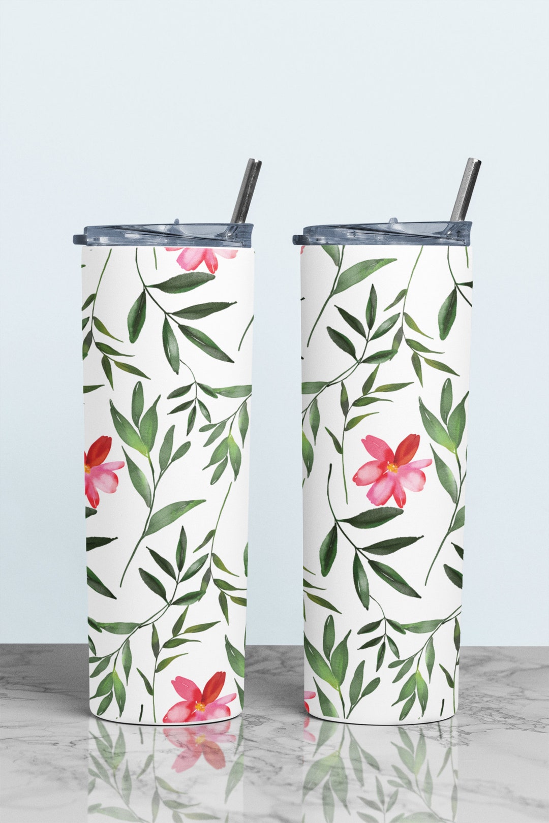 Flowers and Vines Tumbler, Flowers Tumbler, Vines Tumblers, Small ...