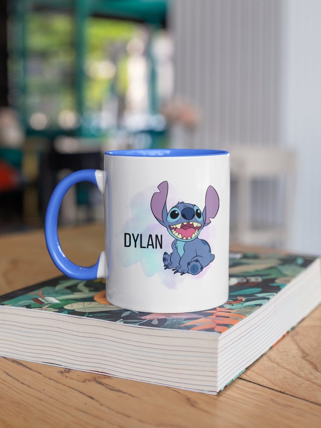 Personalized Stitch Inspired Mug, 3 Designs Hand Drawn With Background ...
