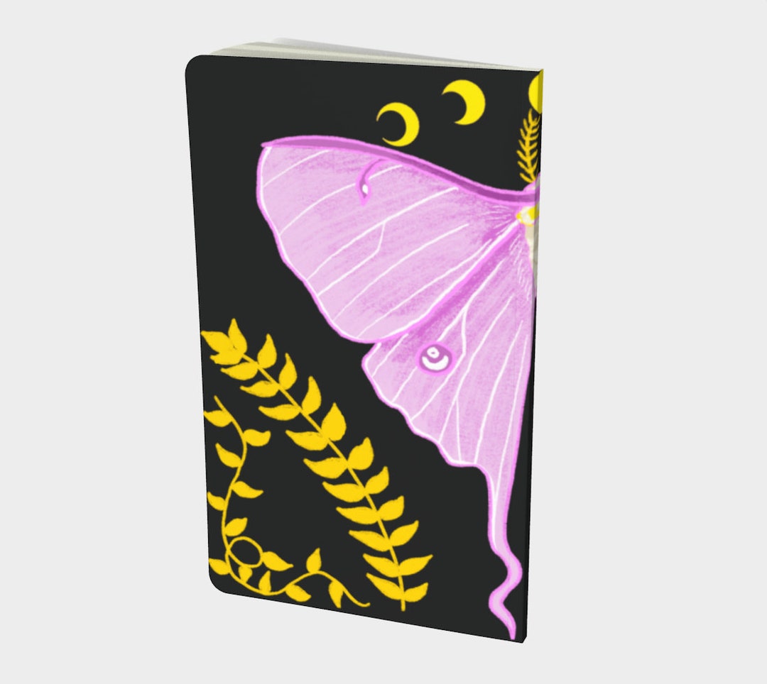 Moon Phase Lunar Moth Notebook - Etsy
