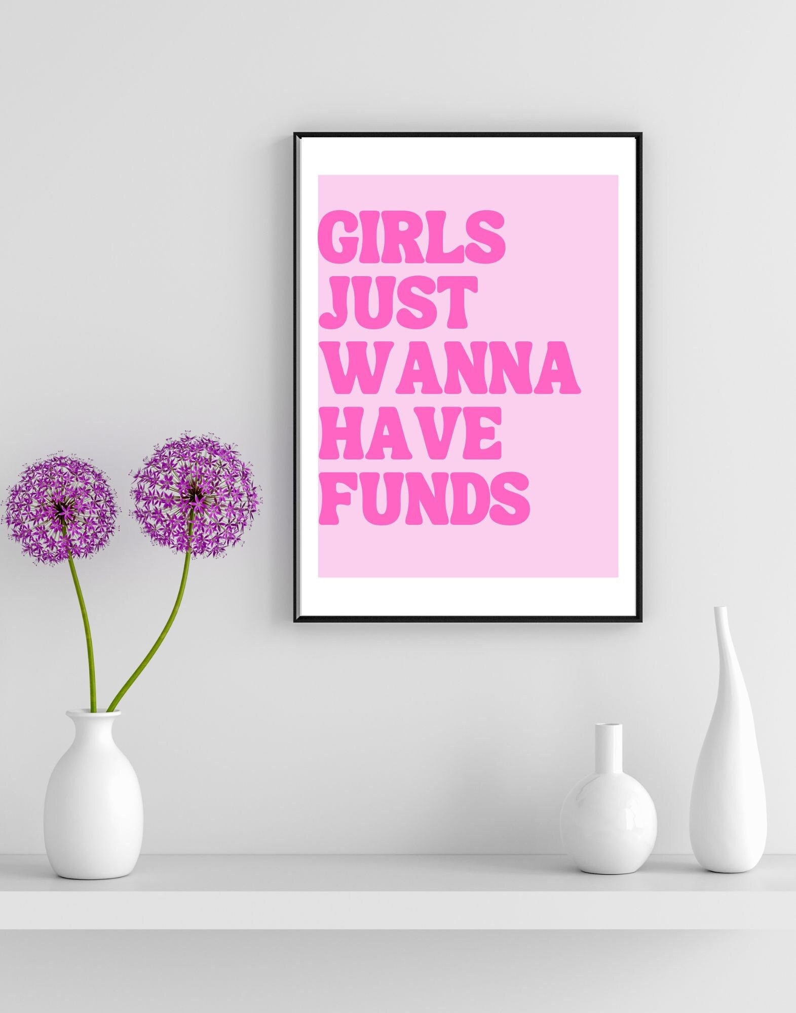 Inspirational Wall Art, Pink Printable Home Decor, Trendy Dorm Decor ...