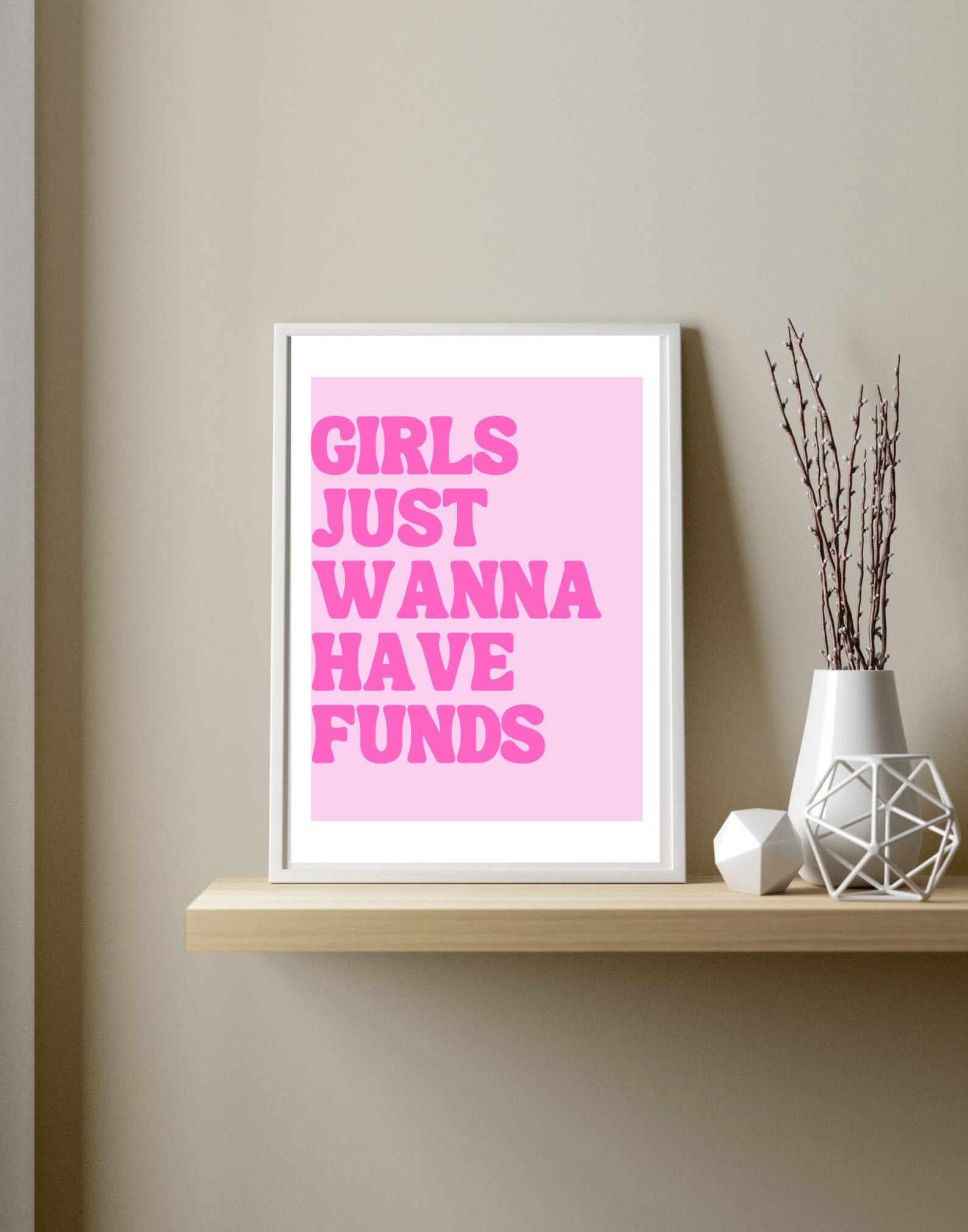 Inspirational Wall Art, Pink Printable Home Decor, Trendy Dorm Decor ...