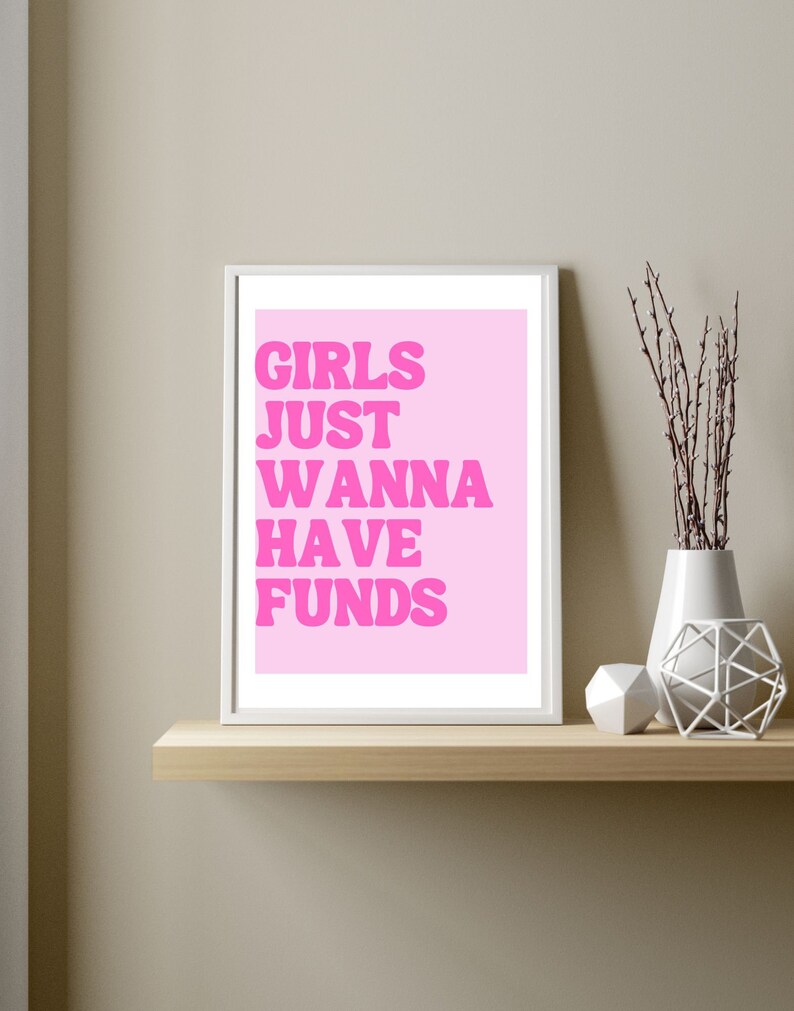 Inspirational Wall Art, Pink Printable Home Decor, Trendy Dorm Decor ...