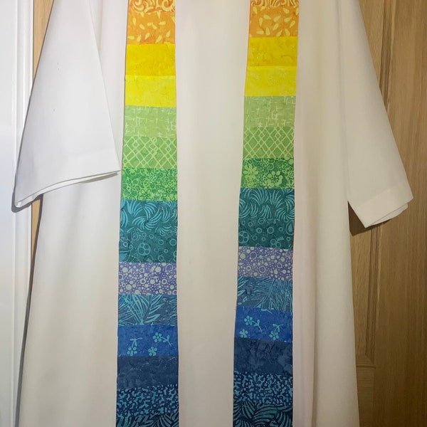 Rainbow Clergy Stole - Etsy