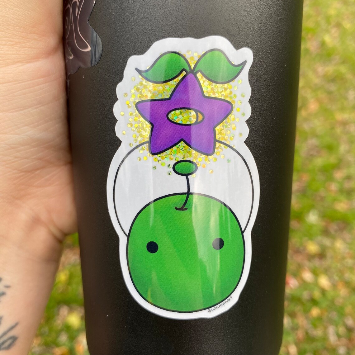 Junimo and Stardrop GLITTER Sticker - Etsy