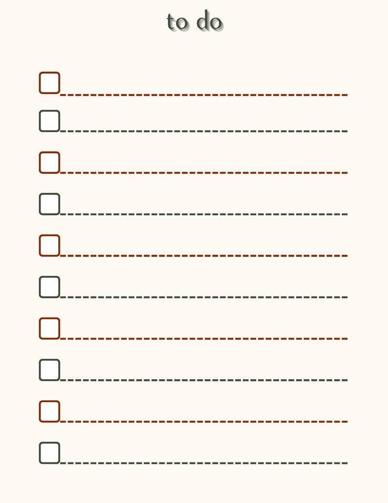 Daily to Do List Printable, Simple Planner, Instand Download, Minimal ...