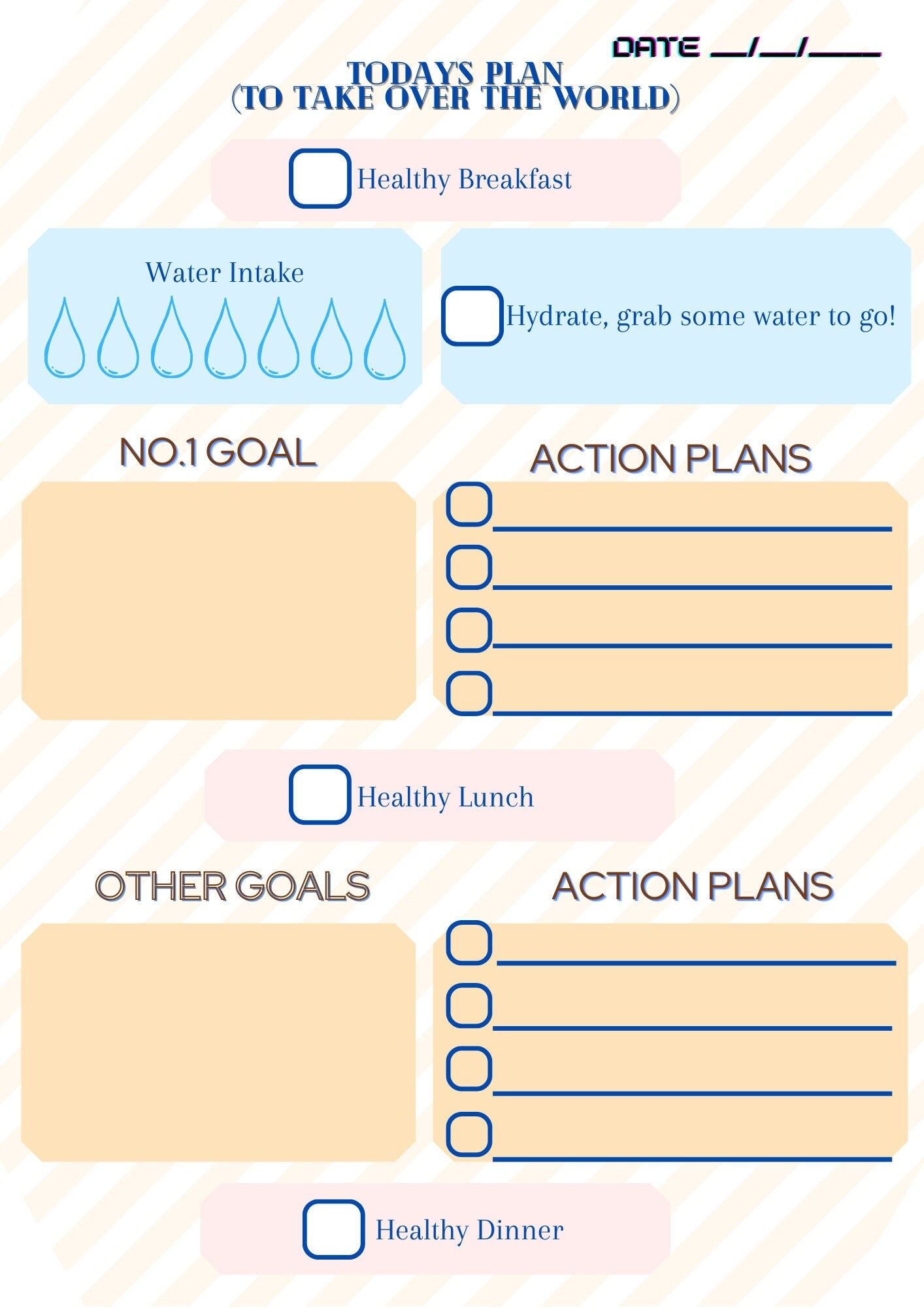 Daily Planner Printable Simply Planner Focused Planner - Etsy