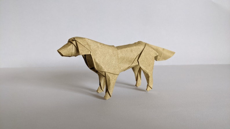 Origami Golden Retriever - Etsy