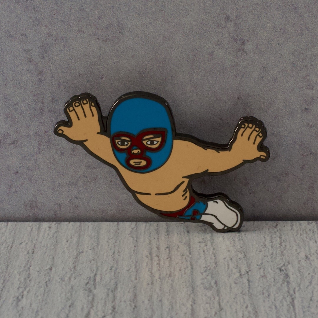 Nacho Libre Luchador Enamel Pin | Hand Drawn | Custom Design | Nacho ...