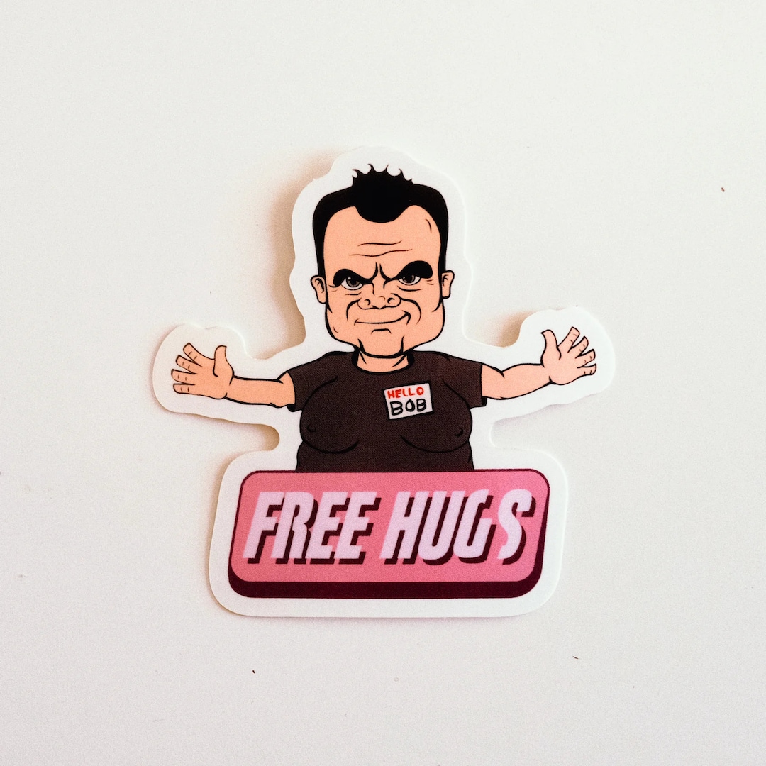 Fight Club Free Hugs Robert Paulson Sticker | Hand Drawn | Custom ...