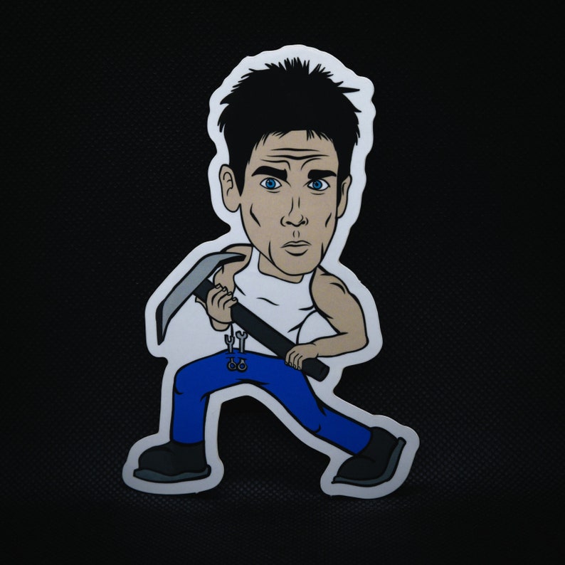 Zoolander Black Lung Miner Sticker Hand Drawn Custom - Etsy