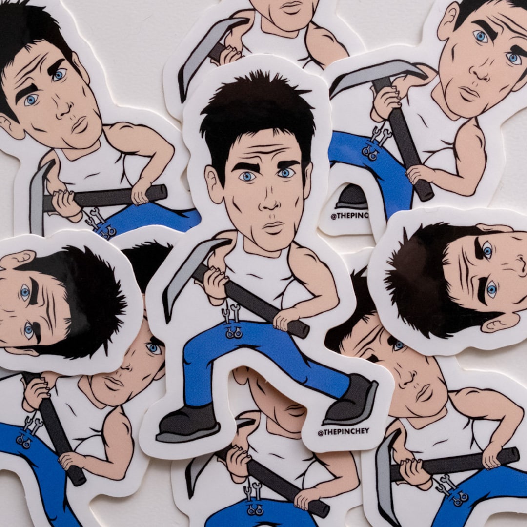 Zoolander Black Lung Miner Sticker | Hand Drawn | Custom Design ...