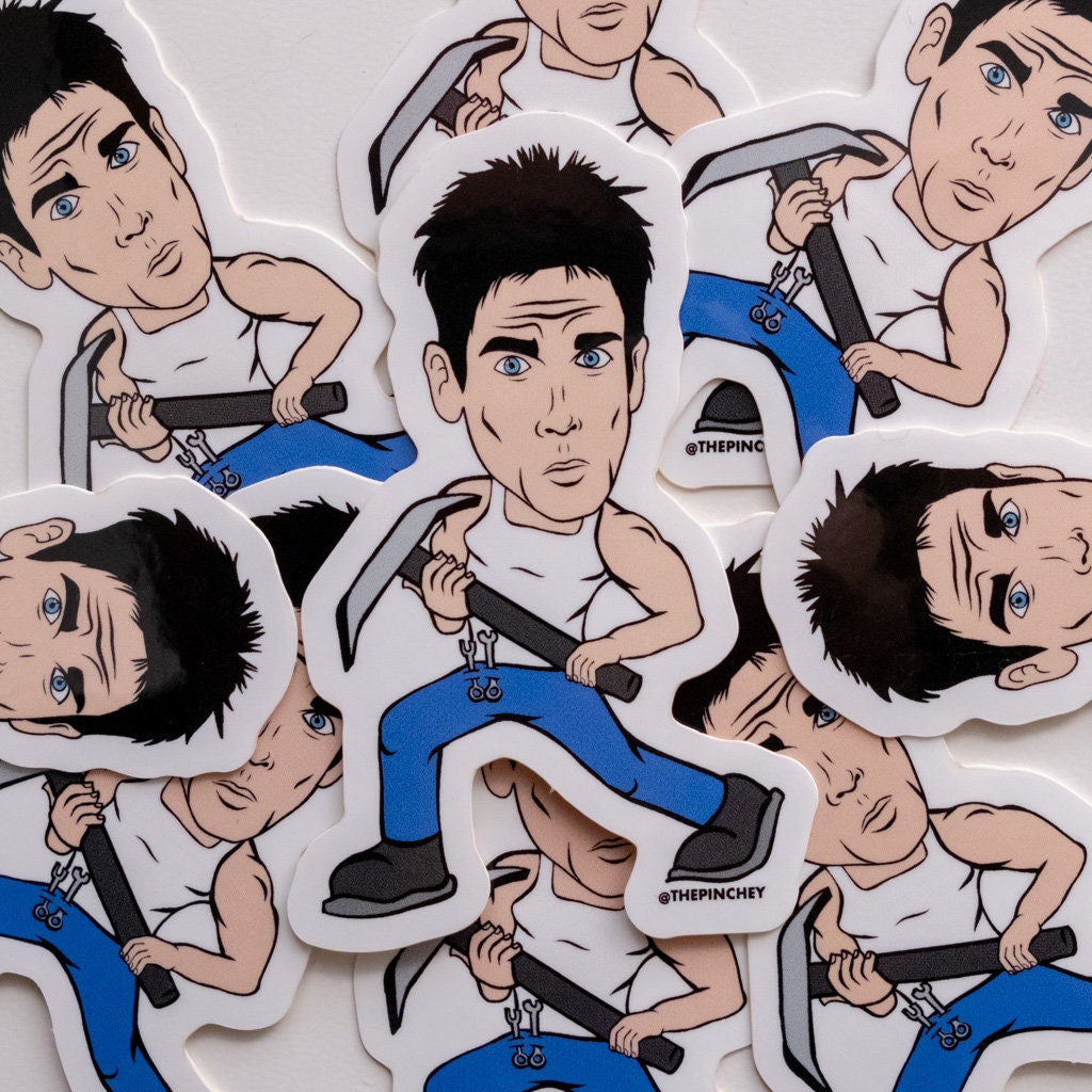 Zoolander Black Lung Miner Sticker Hand Drawn Custom - Etsy