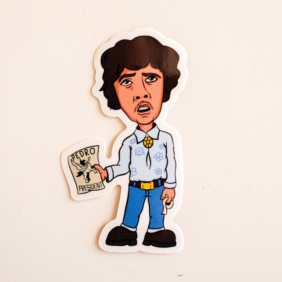 Napoleon Dynamite Vote for Pedro Sticker | Hand Drawn | Custom Design ...