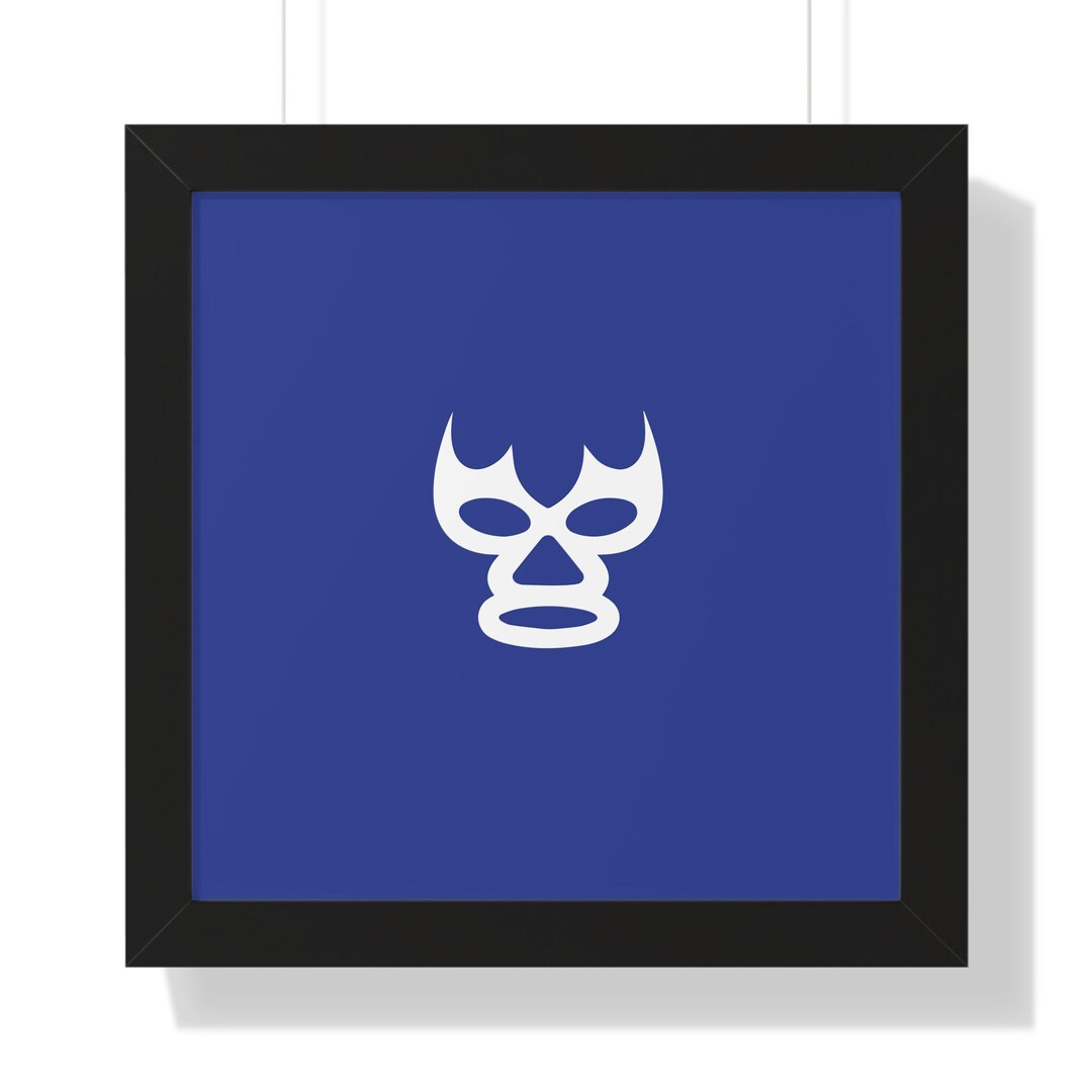 Blue Demon Luchador Mask Framed Poster - Mexican Wrestling Wall Art ...