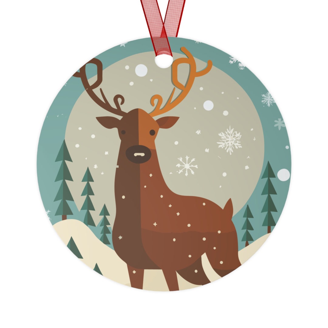Christmas Deer Ornament, Festive Holiday Decor, Reindeer Xmas ...