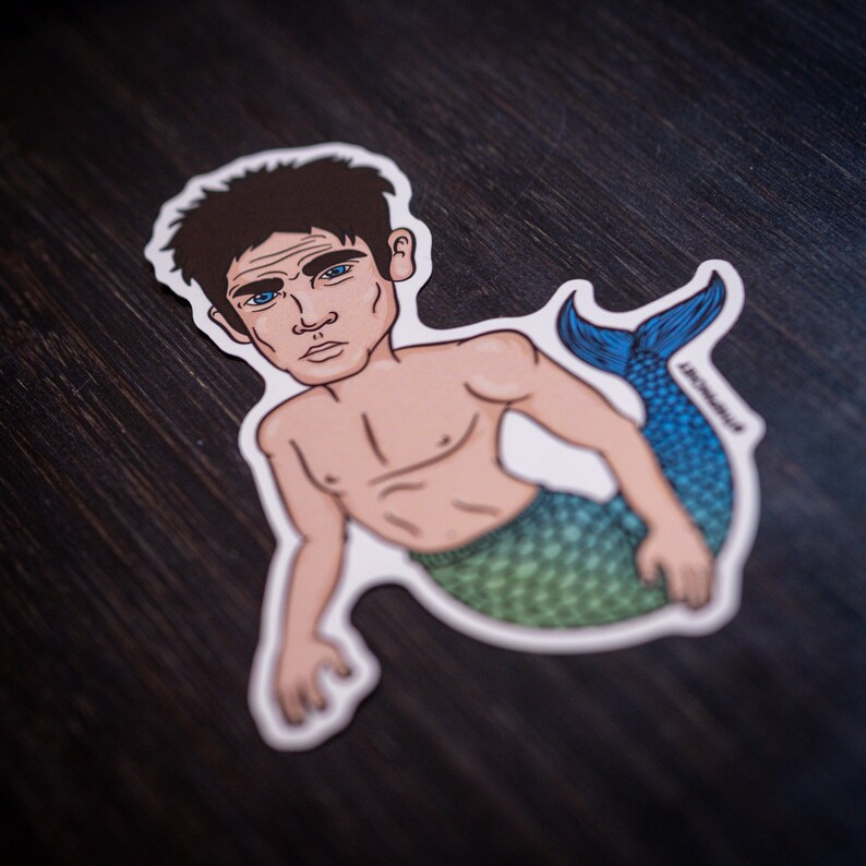 Zoolander Merman Sticker Hand Drawn Custom Design - Etsy