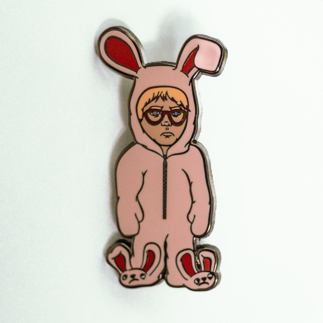 A Christmas Story Deranged Easter Bunny Enamel Pin | Hand Drawn ...