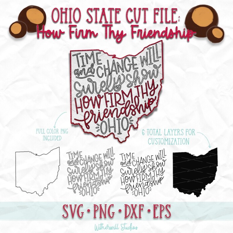 How Firm Thy Friendship SVG Cut File for Cricut Ohio State - Etsy Canada