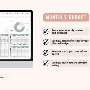 Digital Budget Template Bundle for Google Sheets, Annual and Monthly ...