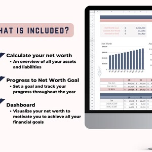 Net Worth Tracker Spreadsheet for Google Sheets, Net Worth Calculator ...