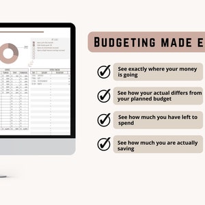 Monthly Budget Spreadsheet for Google Sheets Budget Template Tracker ...