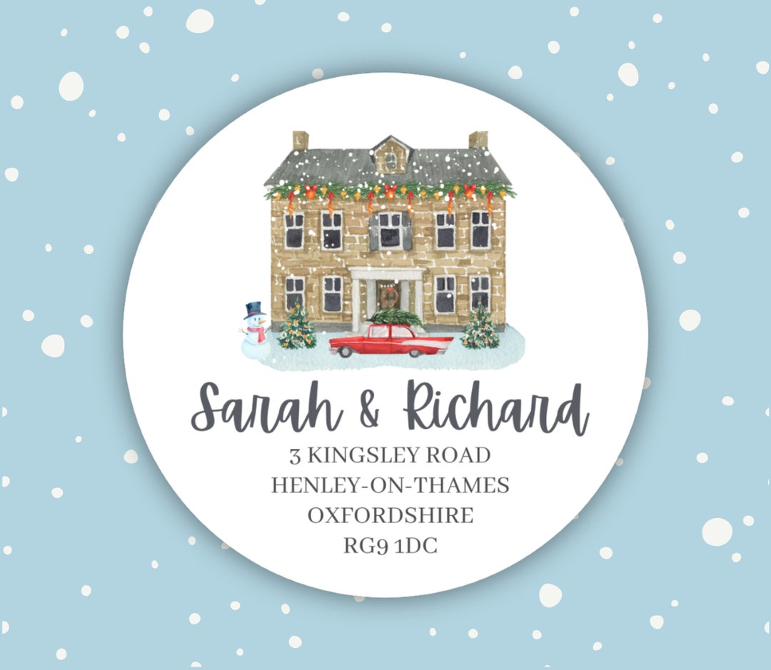 Christmas Return Address Labels, Christmas Address Sticker, Christmas ...