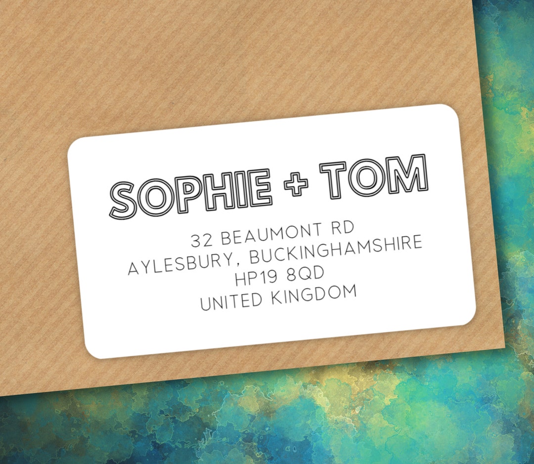 Personalised Address Label, Address Label, Invitation Address Sticker ...