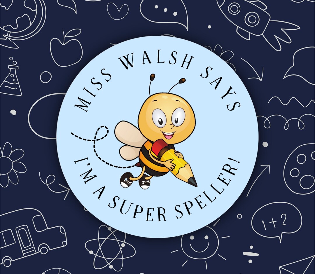 Personalised Teacher Spelling Stickers, Teacher Stationary, Teacher ...