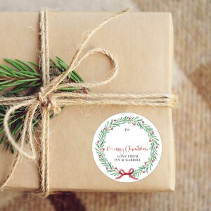 24 Personalised Christmas Gift Stickers, Christmas Gift Labels ...