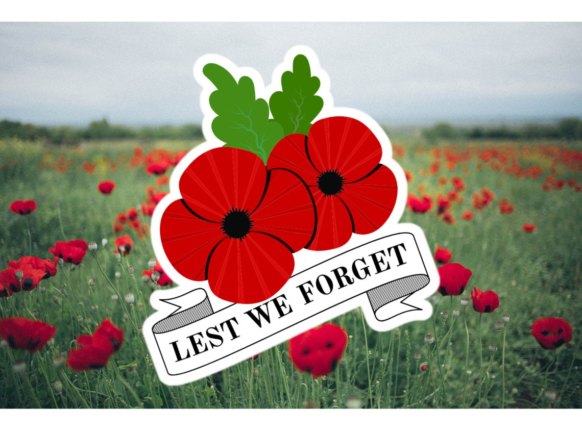 Remembrance Day Stickers, Lest We Forget Stickers, Poppy Stickers ...