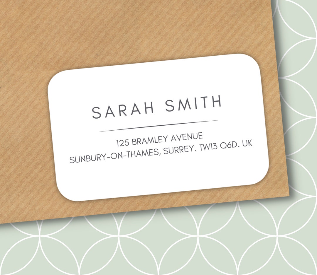 Personalised Address Label, Minimalist Address Label, Invitation ...