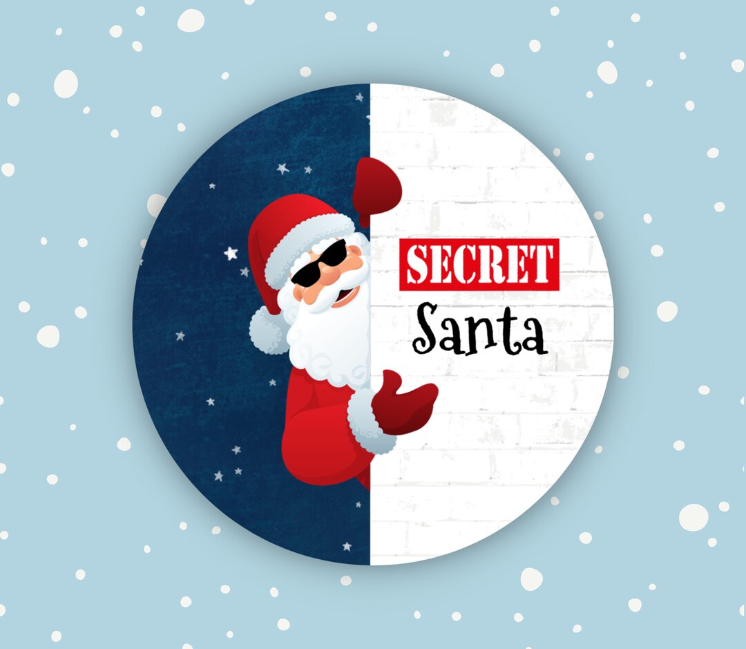 Secret Santa Stickers, Secret Santa Gift Stickers, Christmas Secret ...
