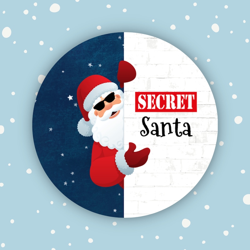 Santa Stickers - Etsy