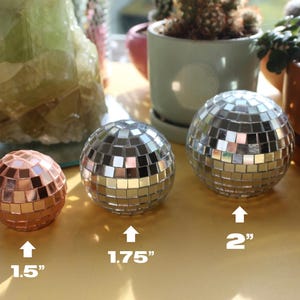 2 Gold Tabletop Disco Ball Small Disco Ball, Table Centerpiece, Disco ...